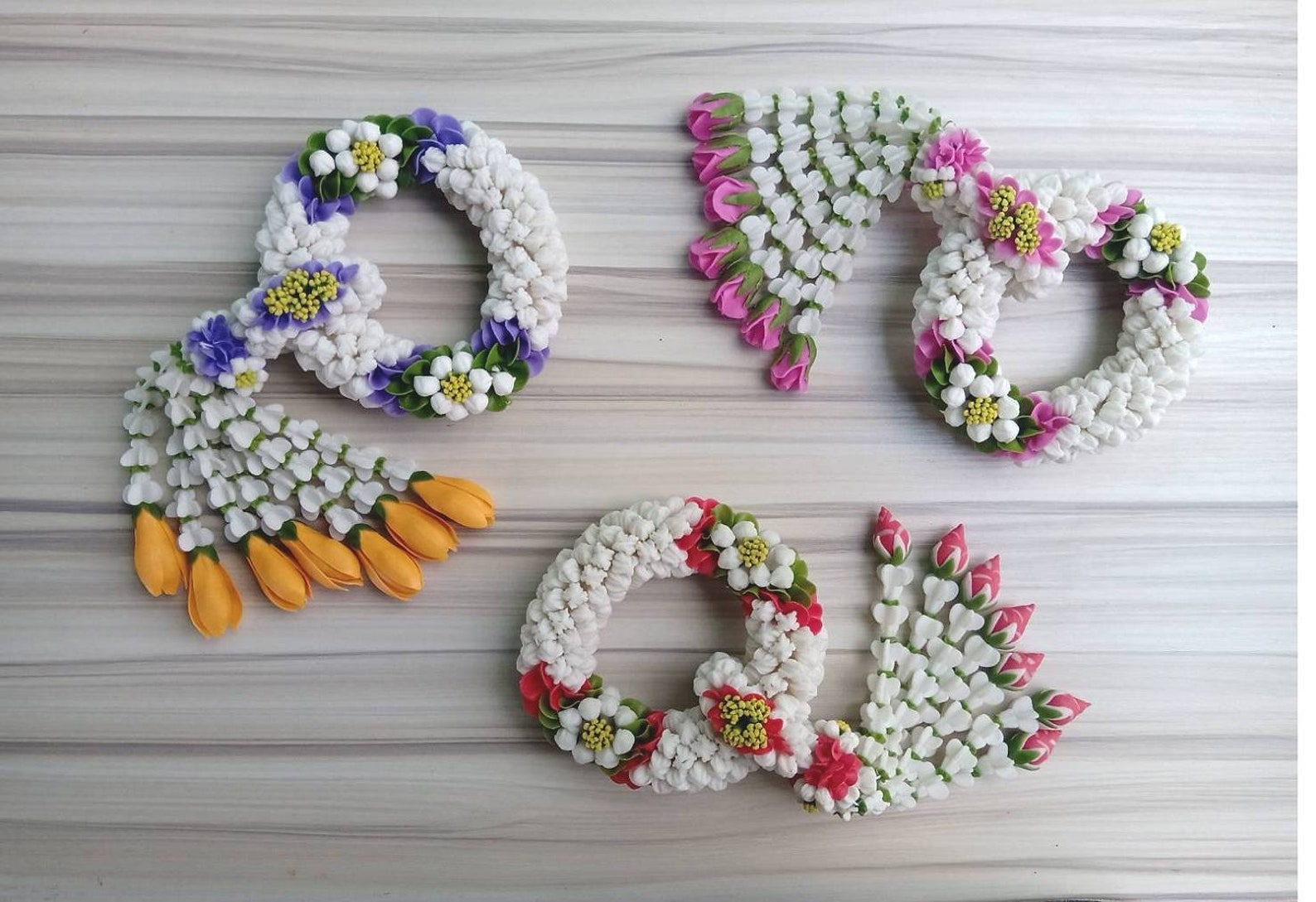 Vintage Flower Garland Thai Malai Clay Handmade Art Thai - Etsy