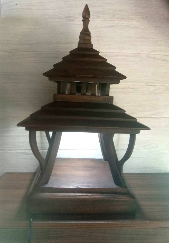 Vintage Lamp Temple House Palace Post Top Light Floor Tabie - Etsy