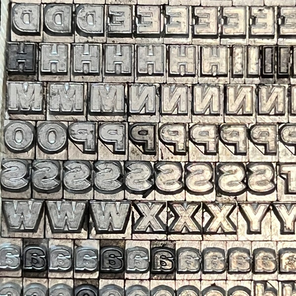 Letterpress Type - Etsy