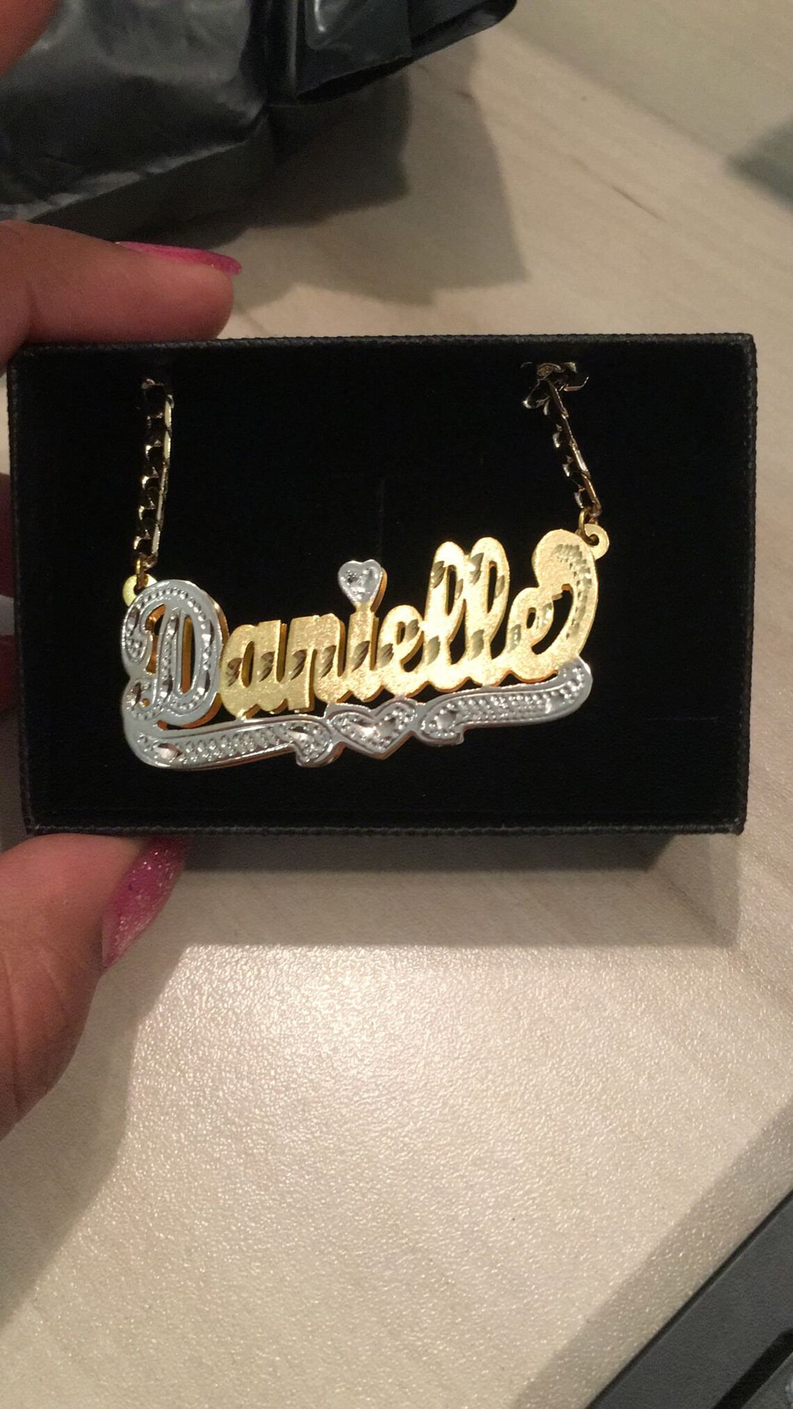 Double Plated Name Necklace - Etsy
