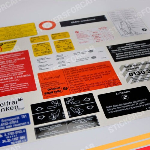 BMW E30 17 Decals Stickers Set RESTORATION AUFKLEBER - Etsy