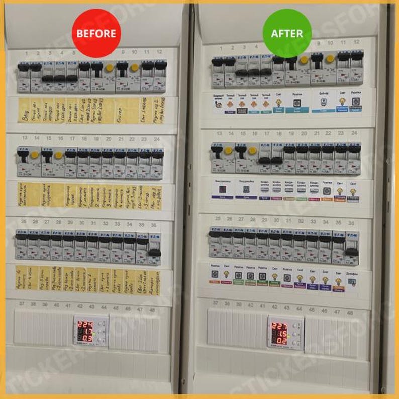 Electrical Panel Label Sticker 59pcs/set Easy Identification - Etsy