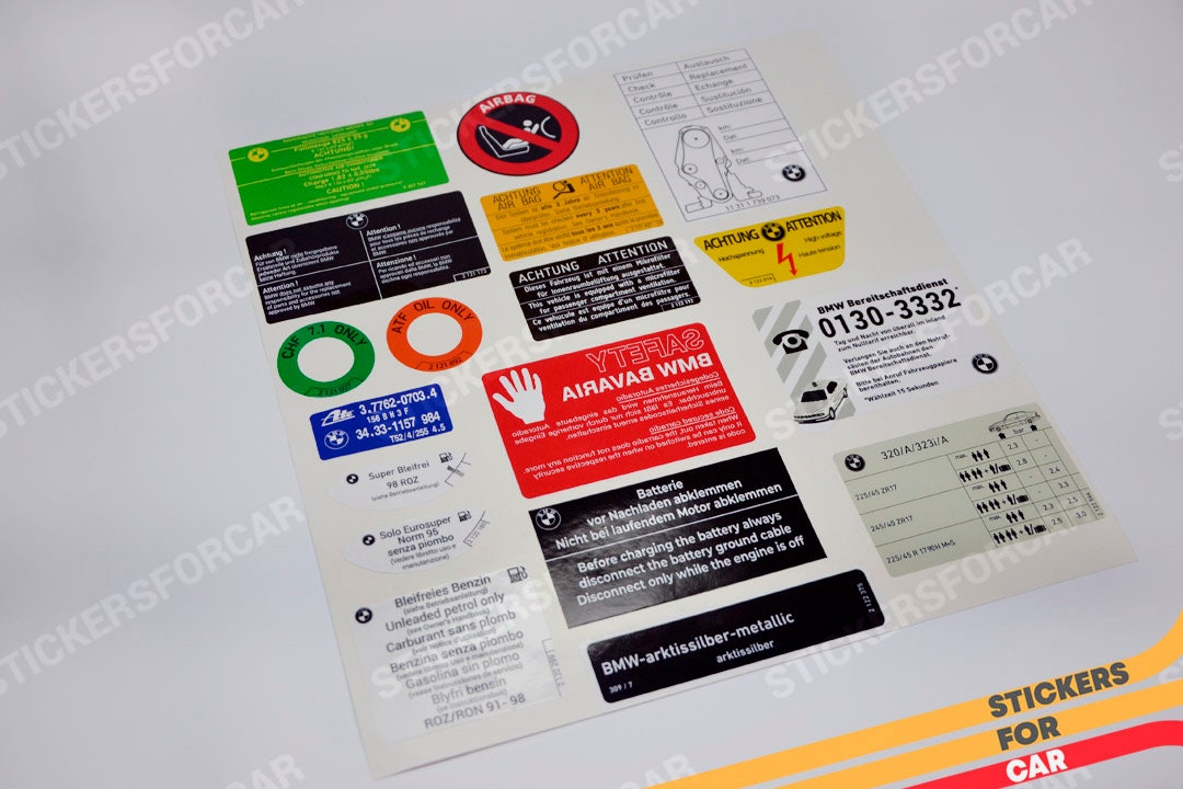 BMW E36 Decals Stickers Set Restoration Aufkleber - Etsy
