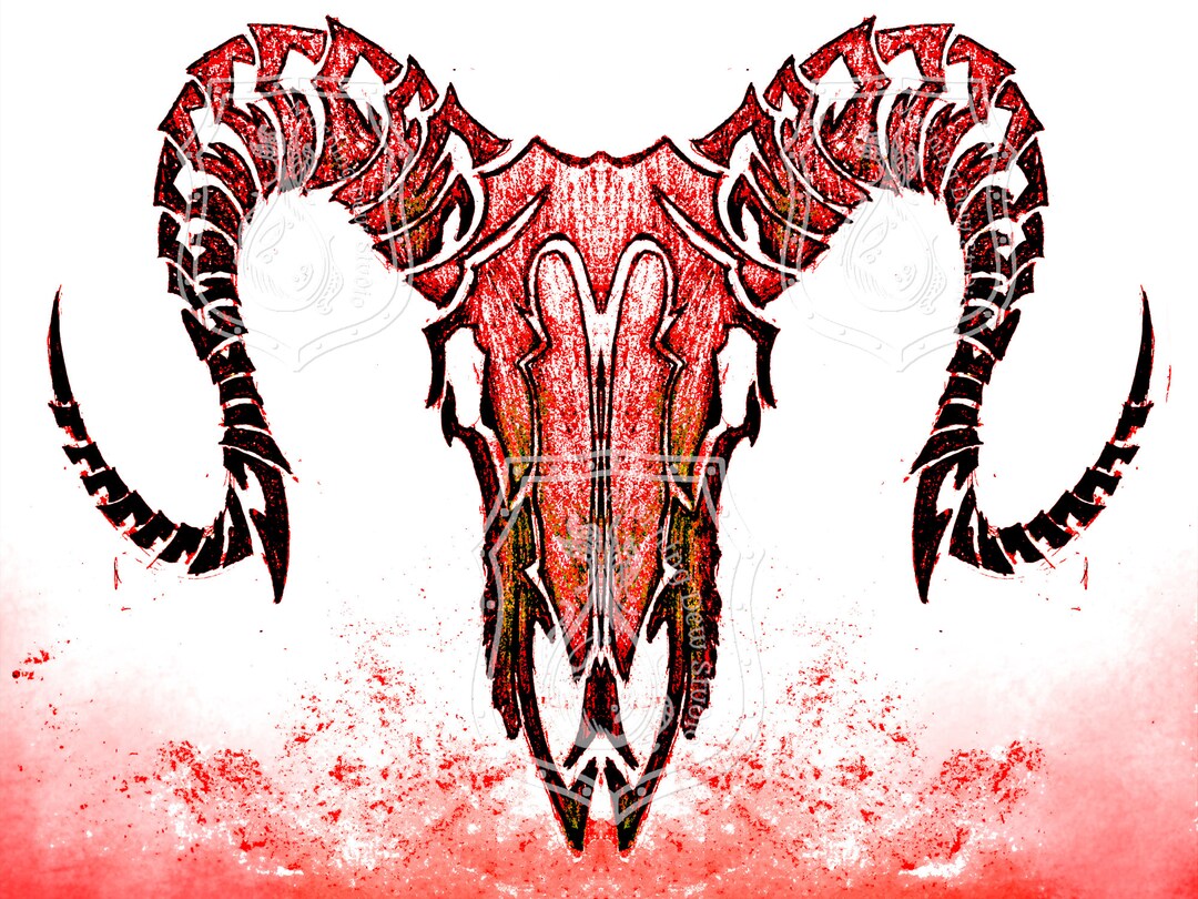 Aries Original Digital Art Drawing, Printable File, Oil Painting ...