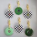 Checker Smiley Face Keychain | Handmade Polymer Clay Keychain | Clay ...