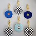 Checker Smiley Face Keychain | Handmade Polymer Clay Keychain | Clay ...