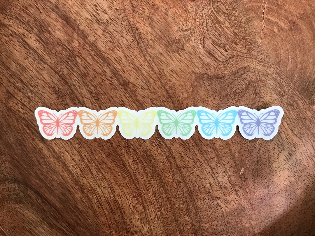 Clear Pride Butterfly Sticker - Etsy