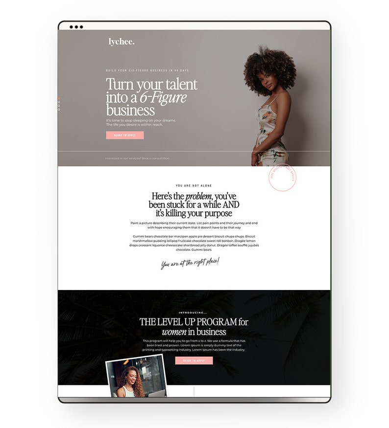Premium Sales Page Website Templates Wix Template for Personal Brands ...