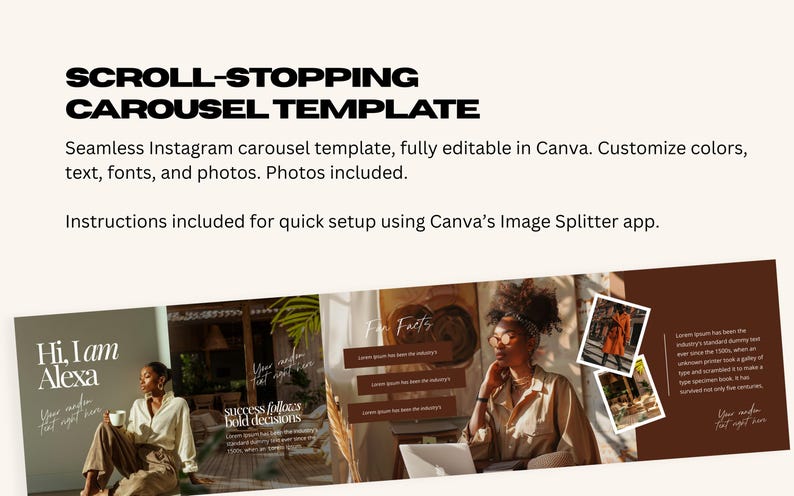 Carousel Templates Melanin Instagram Canva Editable Carousel Posts ...