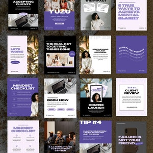 40 Canva Carousel Social Media Bundle for Coaches Consultants & Service ...