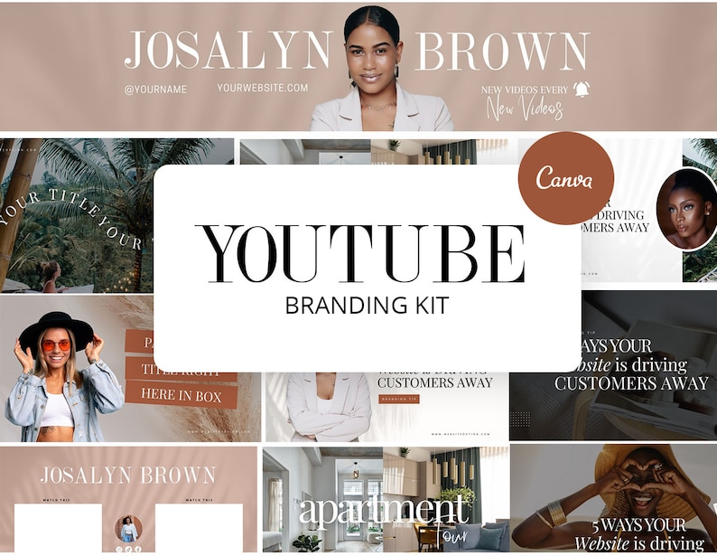 Youtube Branding Kit L Editable Banners, Intros & Outro Templates L ...