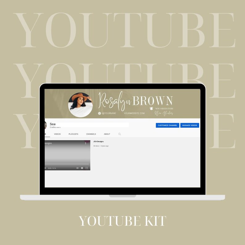 Youtube Branding Kit L Editable Banners Intros & Outro - Etsy
