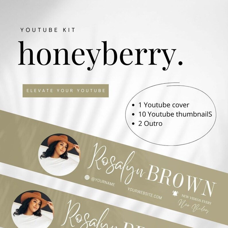 Youtube Branding Kit L Editable Banners Intros & Outro - Etsy