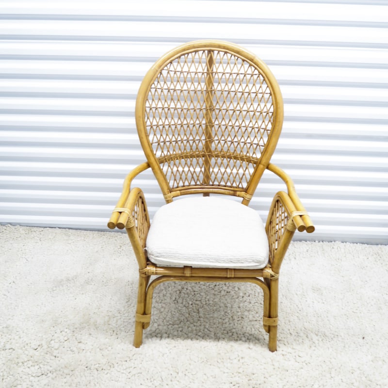 Rattan Fan Chair - Etsy