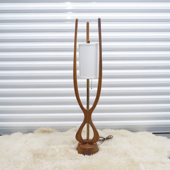 Buy Unique Lamp Mid century Modern Sculptural Modeline Style Walnut Kogan Danish Table Lamp for a Side Table or Floor Online in India Etsy