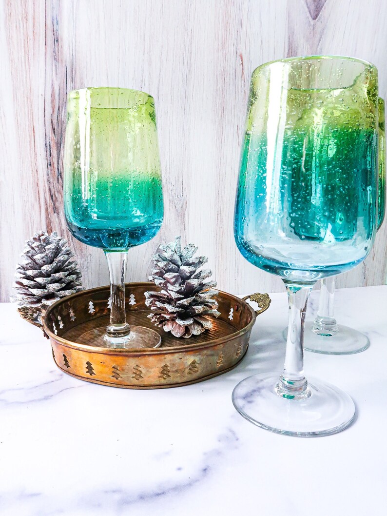 Gorgeous Ombre Glasses Set of 6 Vintage Wine Ombre Glasses - Etsy