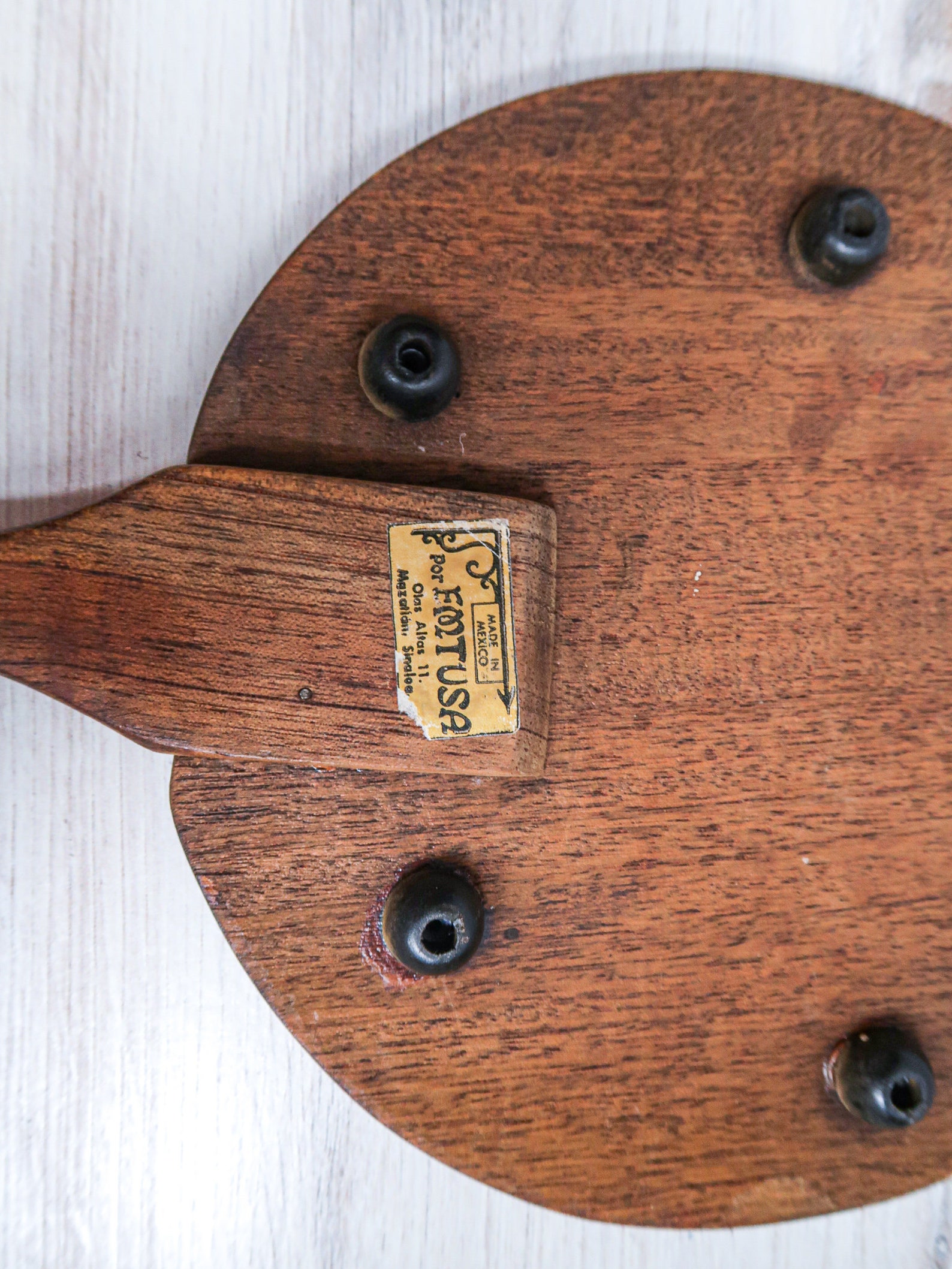 Wood and Hand Painted Tile Round Trivet With Handle From - Etsy