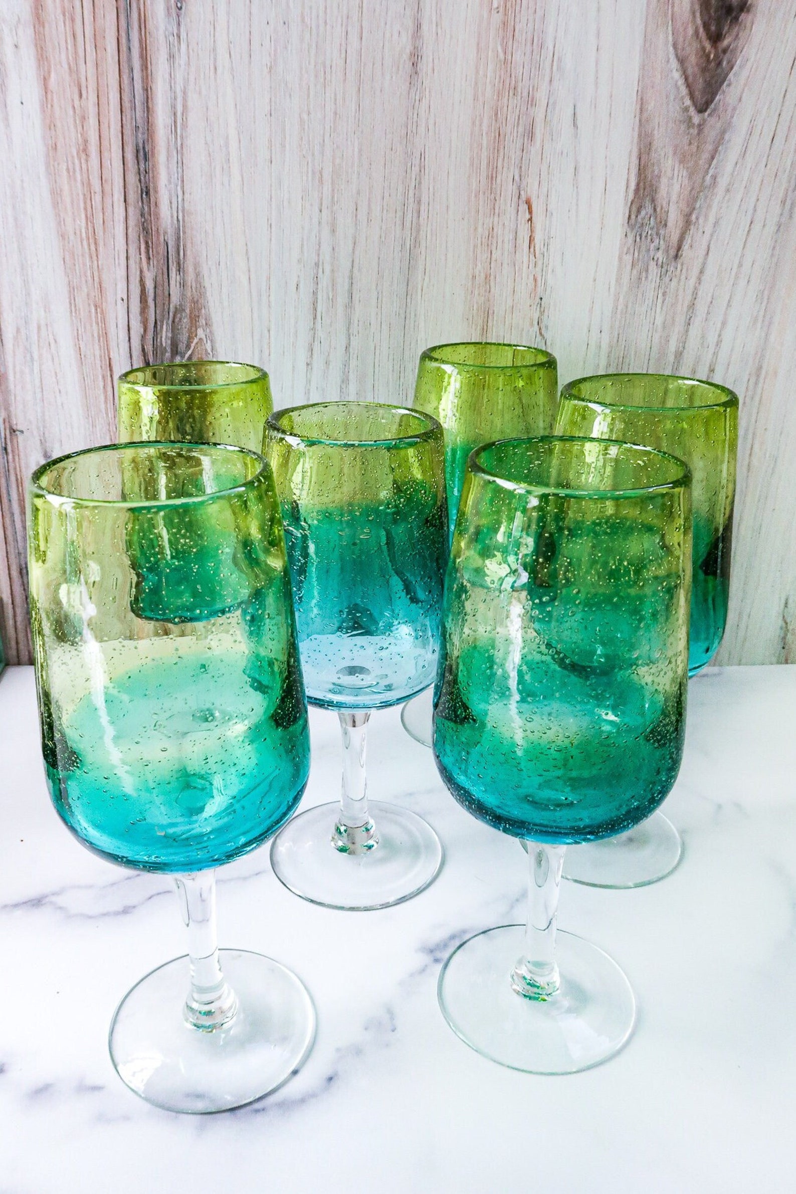 Gorgeous Ombre Glasses Set of 6 Vintage Wine Ombre Glasses - Etsy