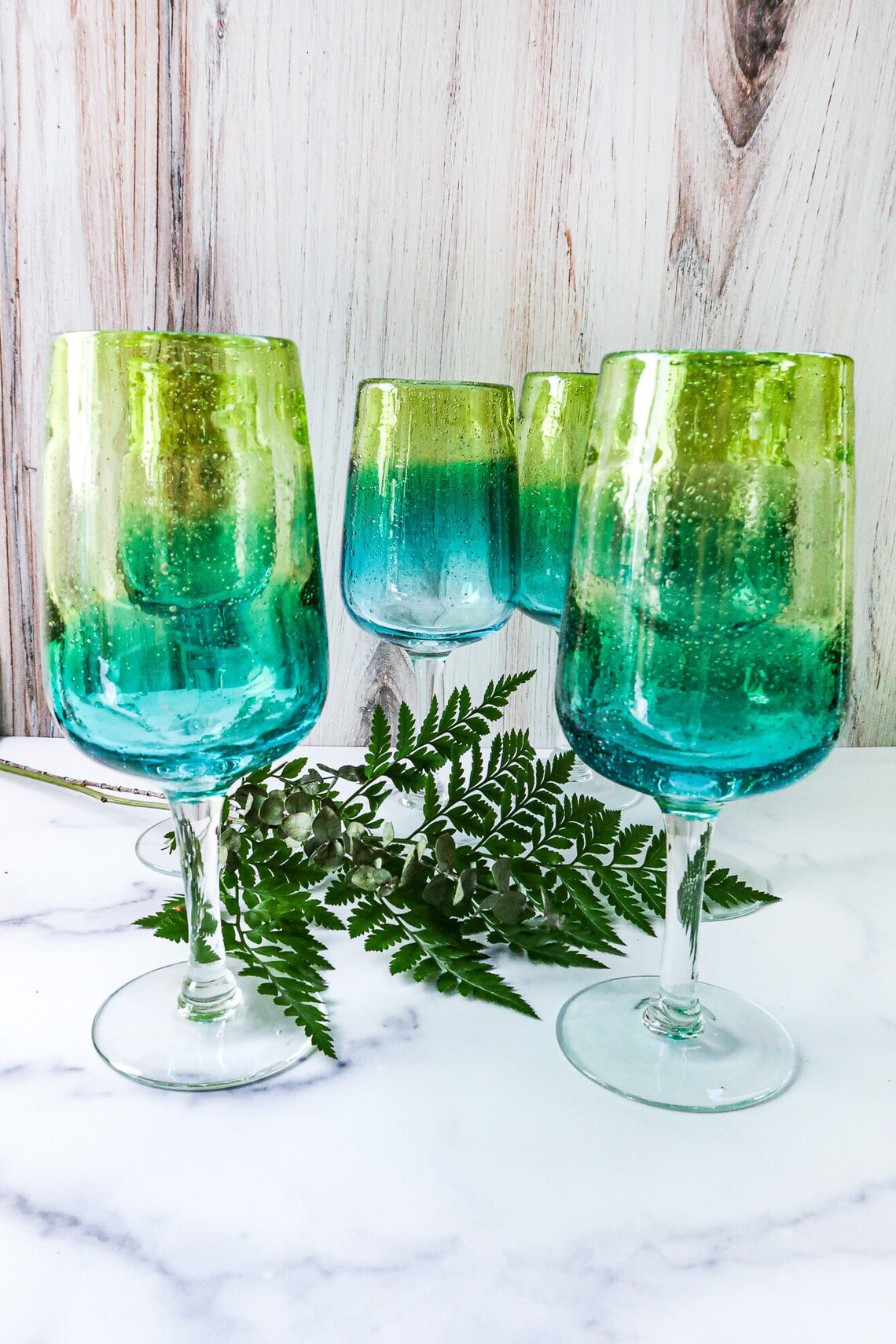 Gorgeous Ombre Glasses Set of 6 Vintage Wine Ombre Glasses - Etsy