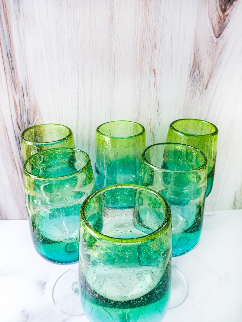 Gorgeous Ombre Glasses Set of 6 Vintage Wine Ombre Glasses - Etsy