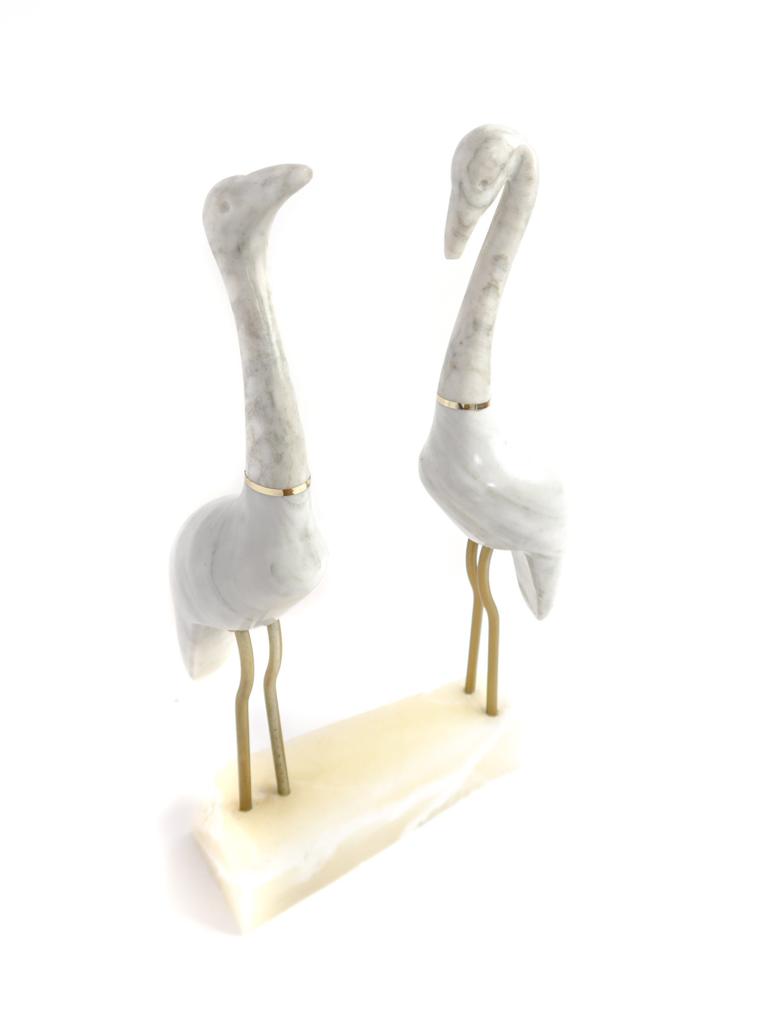 Marble Birds on a Onyx Base Office Decor Vintage Birds | Etsy