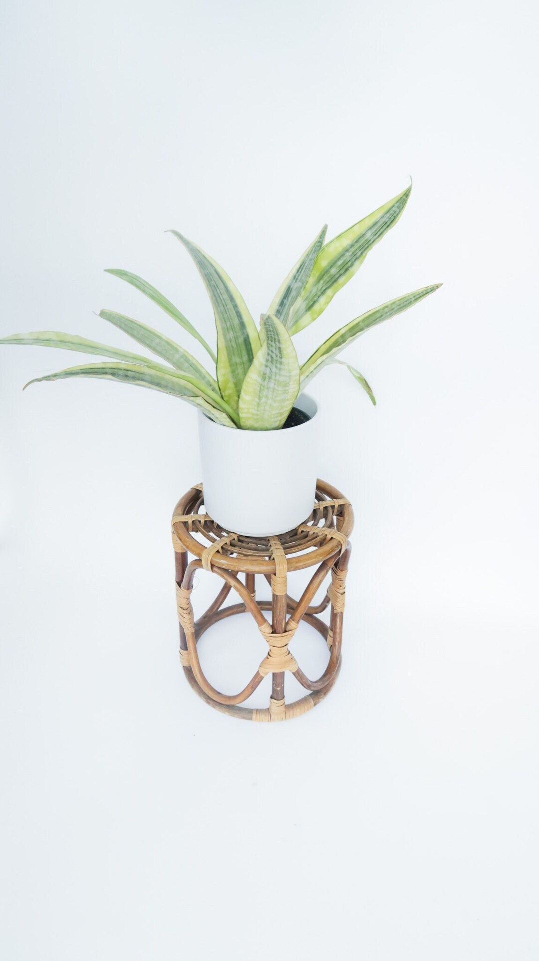 Bamboo Plant Stand or Outdoor Side Porch Table, Boho Plant Stand Indoor ...