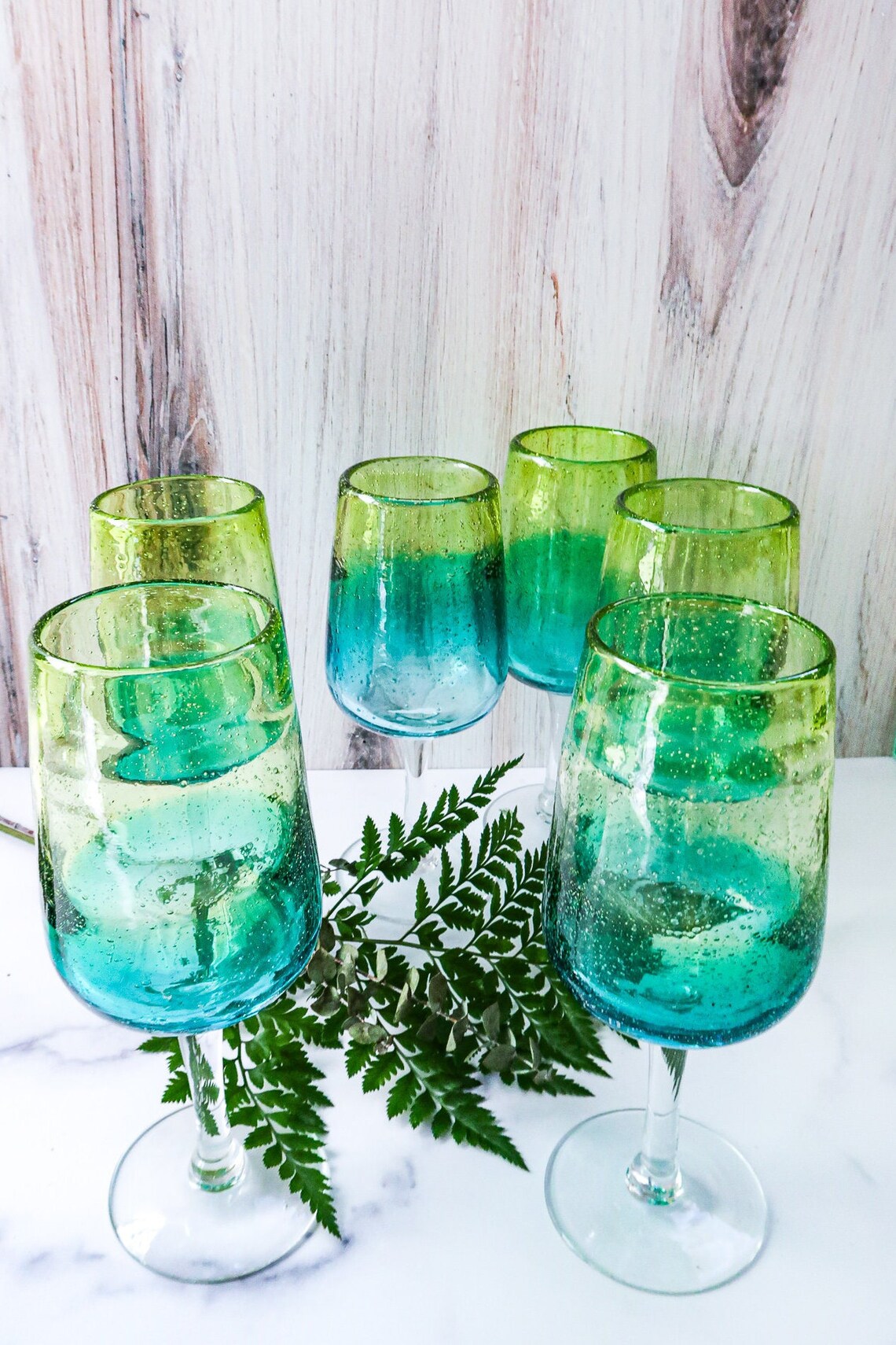 Gorgeous Ombre Glasses Set of 6 Vintage Wine Ombre Glasses - Etsy