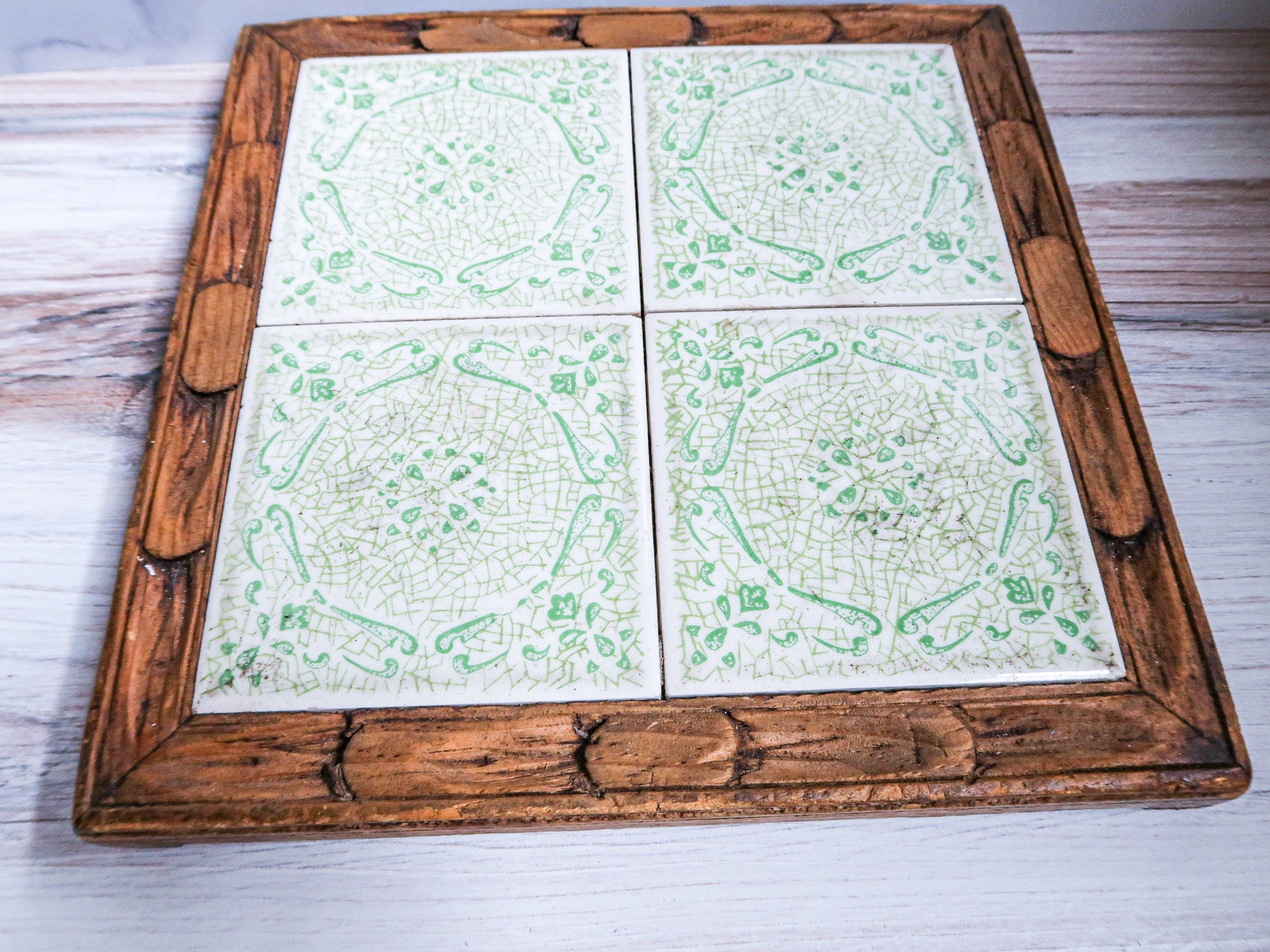 Hand Carved Trivet Pattern Trivet Tile Tray/tivet Mexican - Etsy