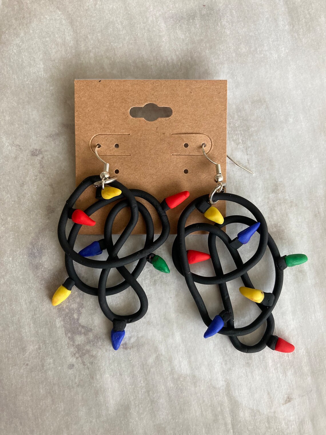 Tangled Christmas Light Earrings - Etsy