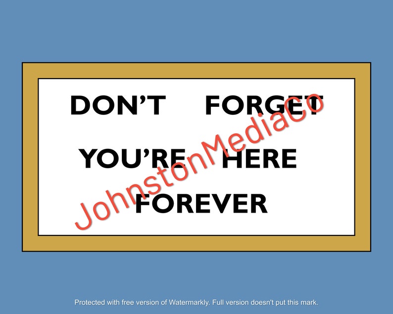 The Simpsons - Don't Forget You're Here Forever - PDF DIGITAL DOWNLOAD ...