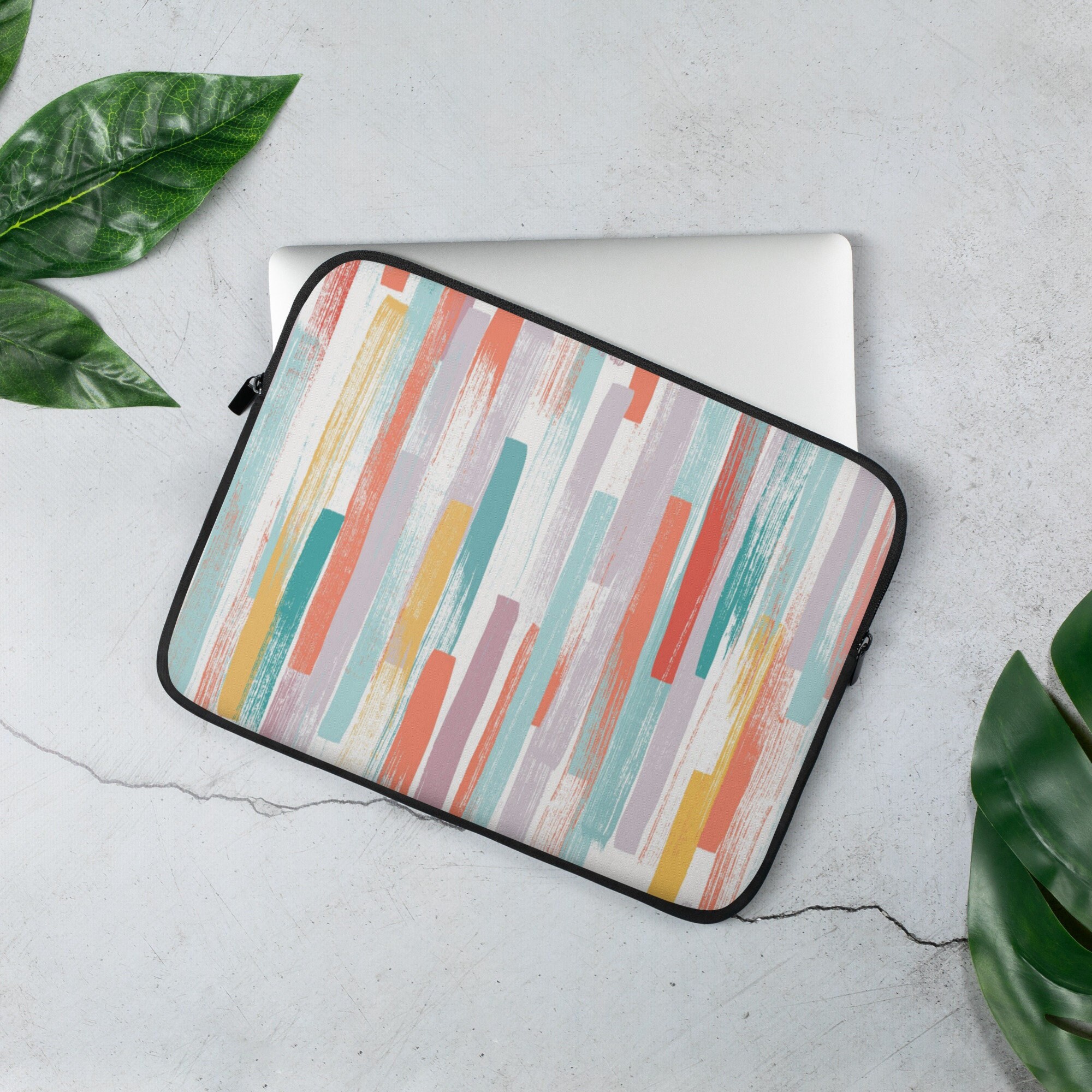 Jungle Tropical Leafs, Pastel Colors, Nature Theme Laptop Sleeve Zazzle ...
