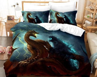 Godzilla Bedding Twin - Etsy