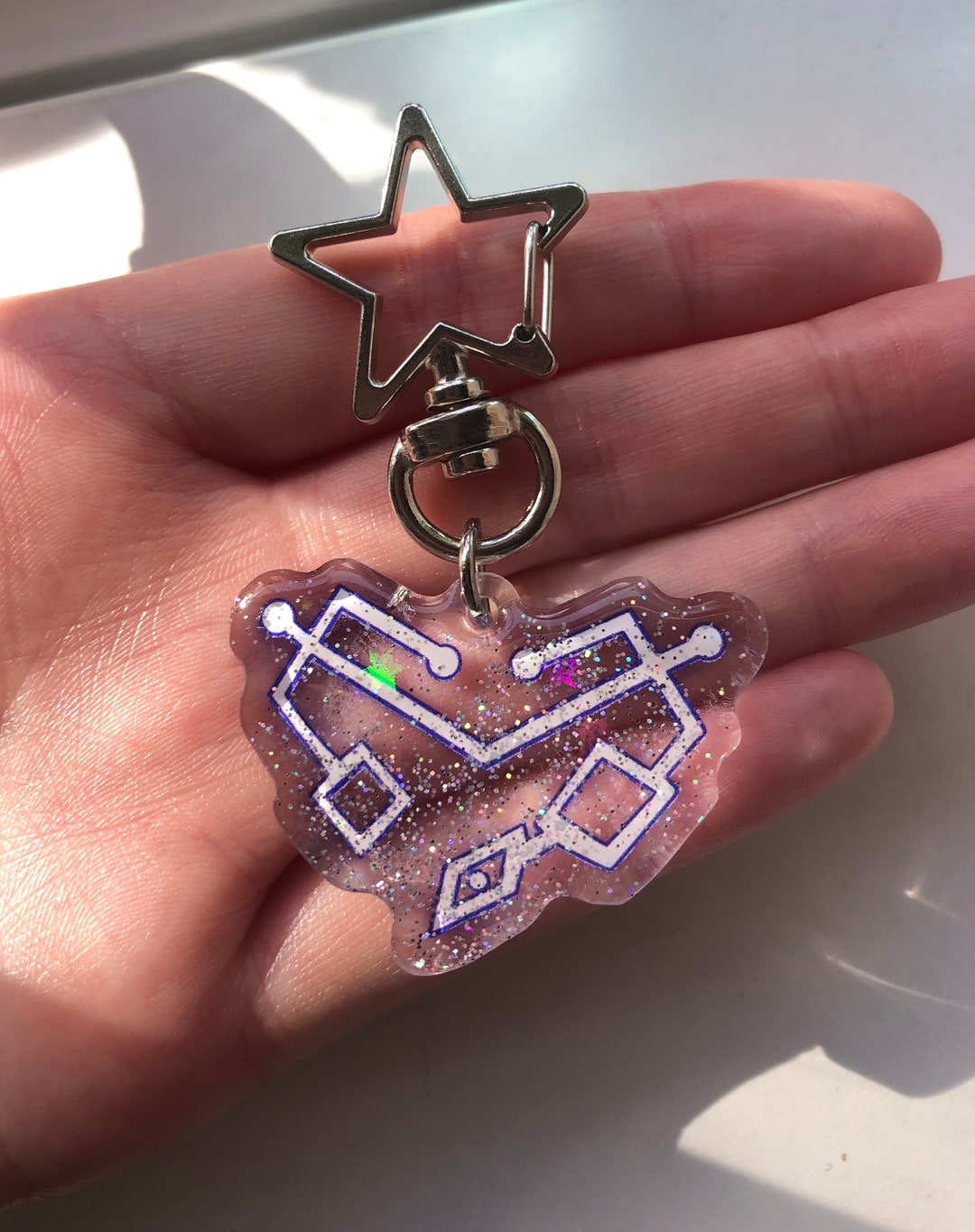 Holographic She-ra Heart of Etheria Keychain - Etsy