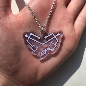 Holographic She-ra Heart of Etheria Necklace - Etsy