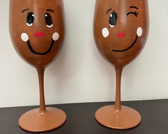 Gingerbread Wine Glasses - Etsy