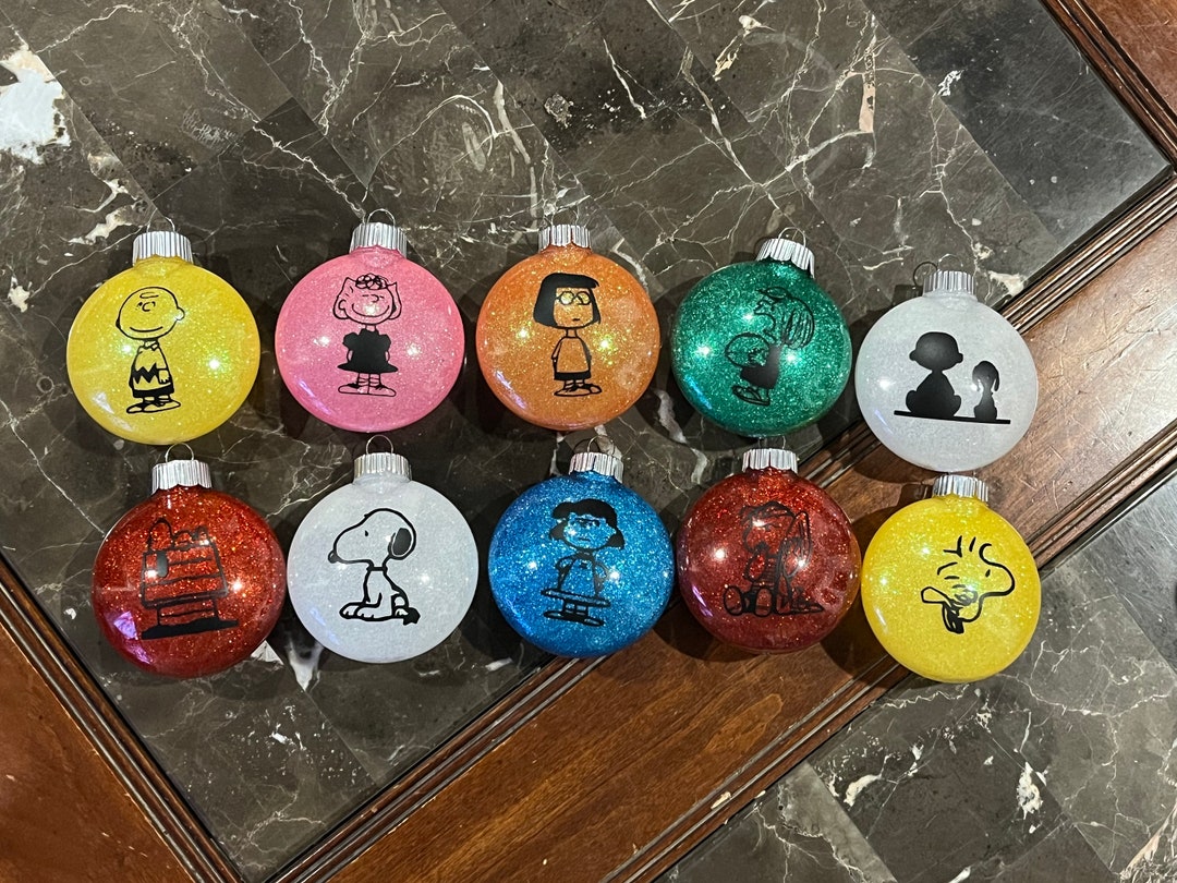 Peanuts Christmas Ornaments Full Set Color - Etsy