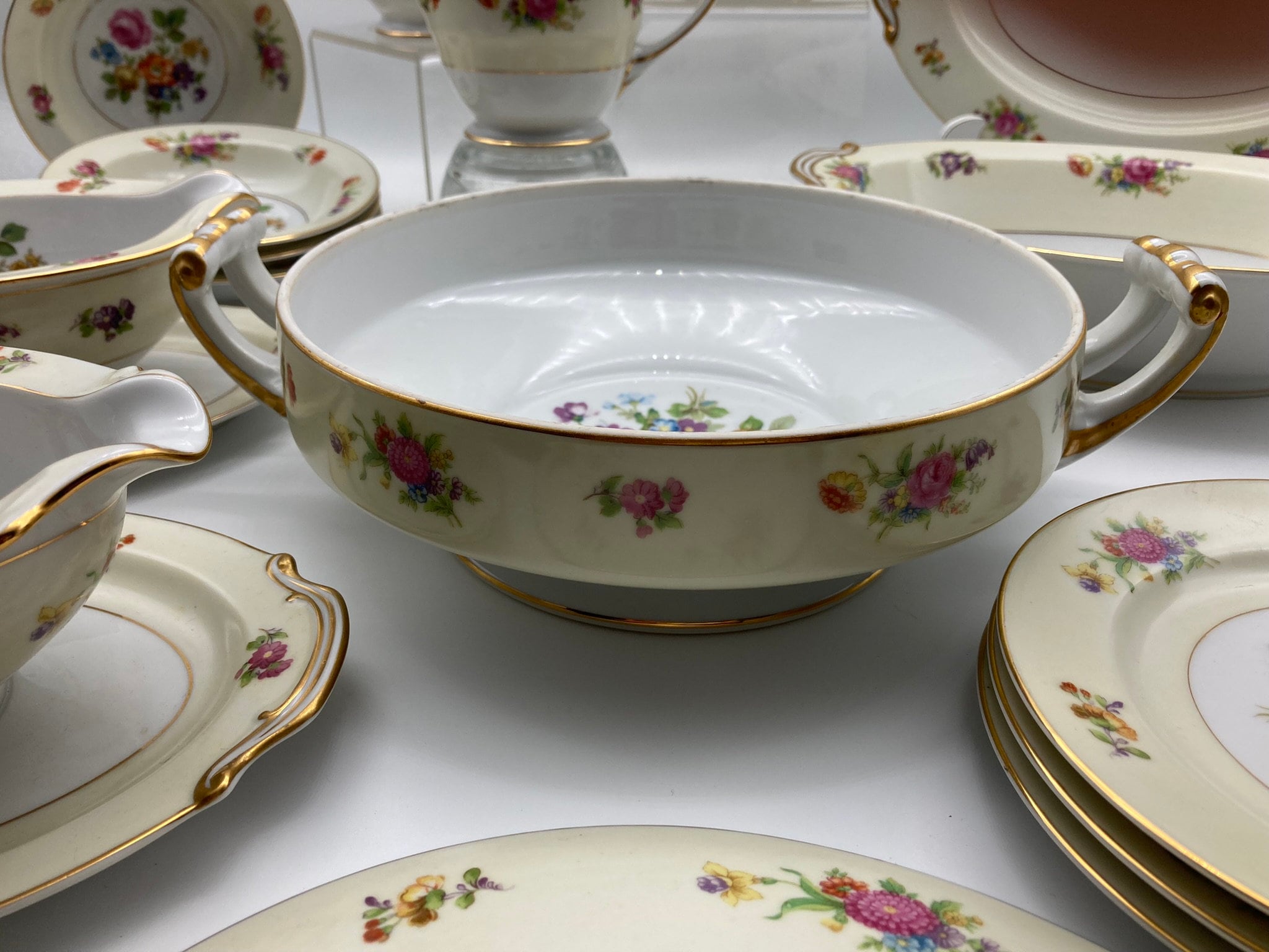 Vintage Set of 22 Noritake Rose China Dinnerware & Serveware Pieces - Etsy