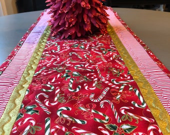 Candy Cane Table Runner - Etsy