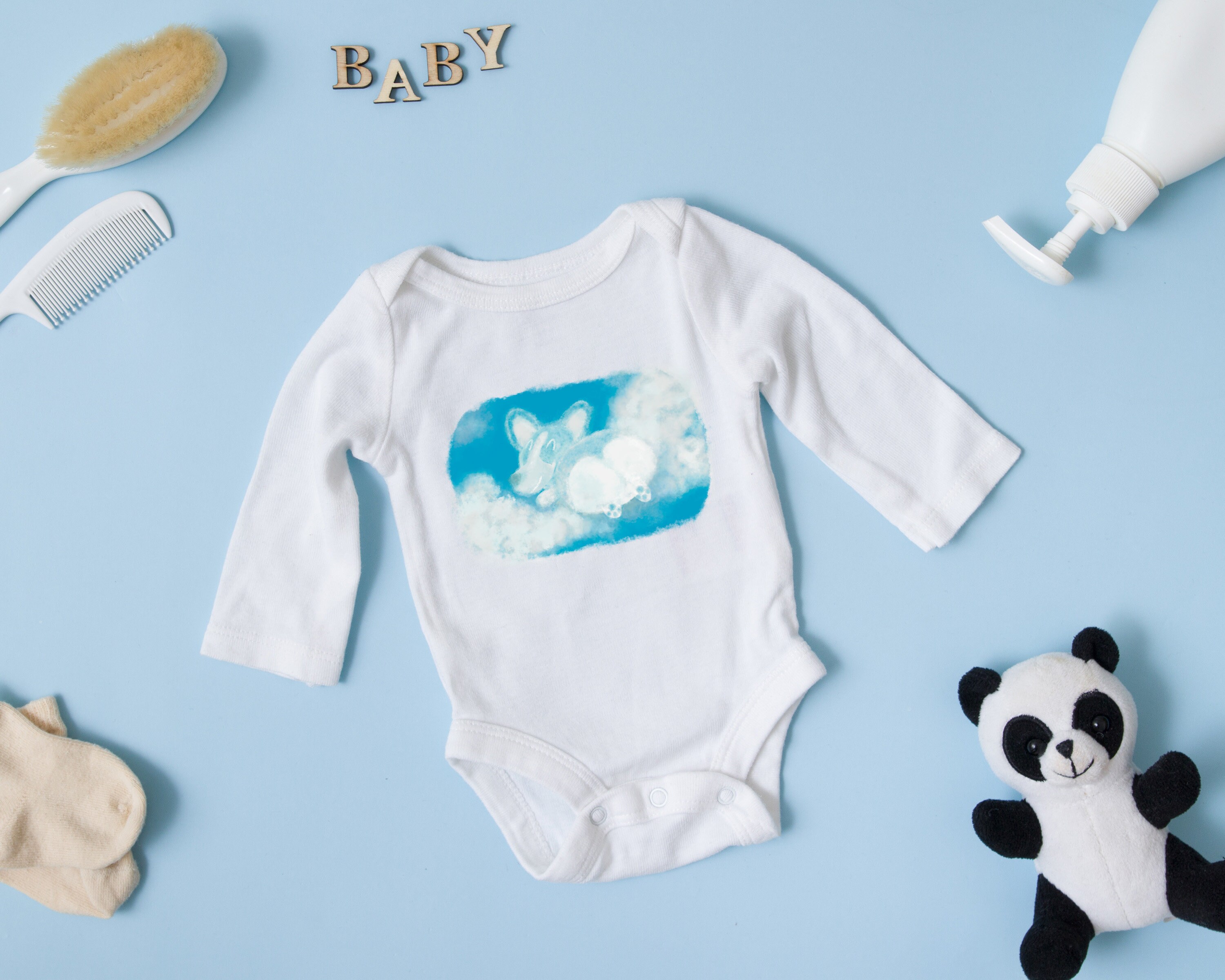 Cloud Corgi PNG Digital File, Corgi PNG Files for Sublimation, Cute ...