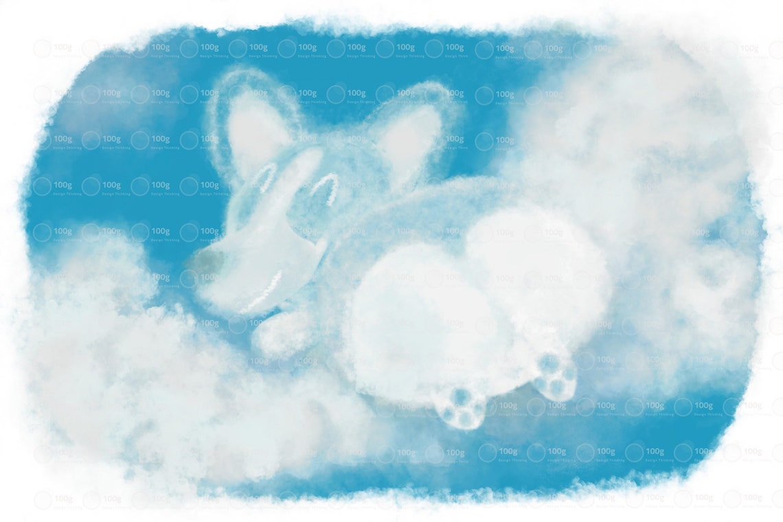 Cloud Corgi PNG Digital File, Corgi PNG Files for Sublimation, Cute ...