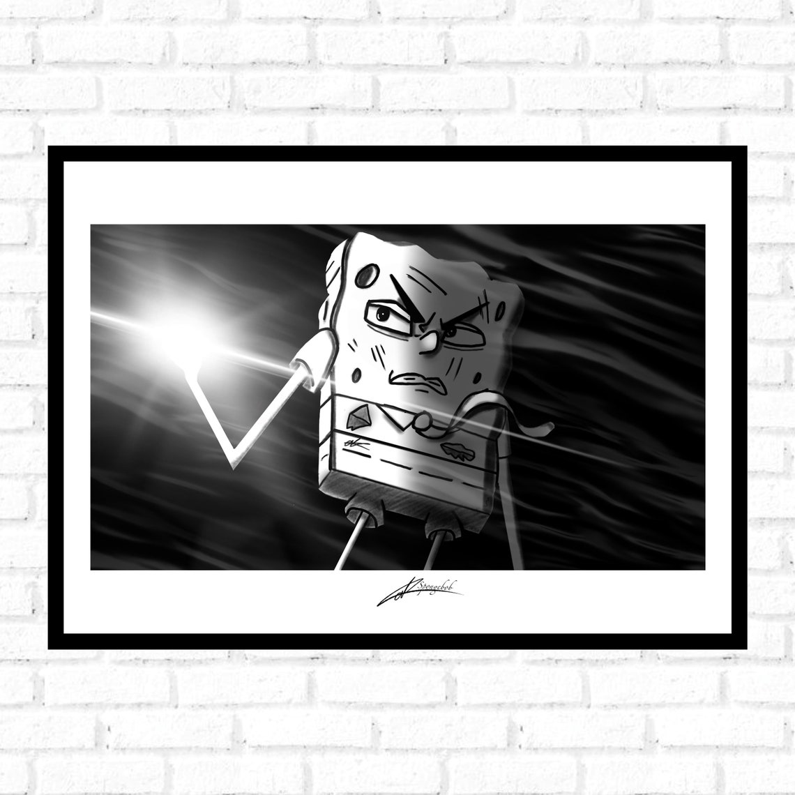 Anime Spongebob Original Art Print - Etsy