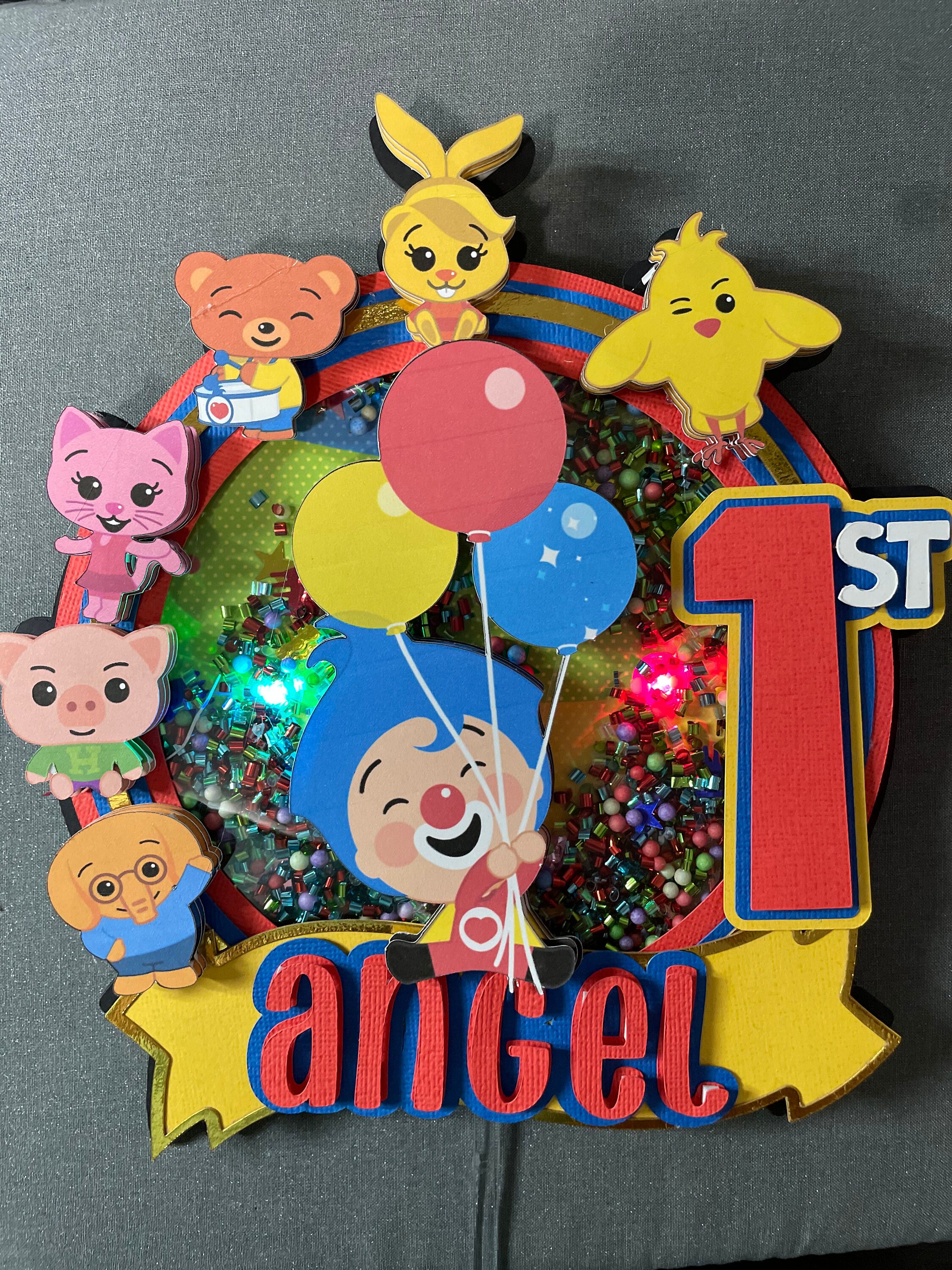 Plim Plim Cake Topper Shaker With Lights - Etsy