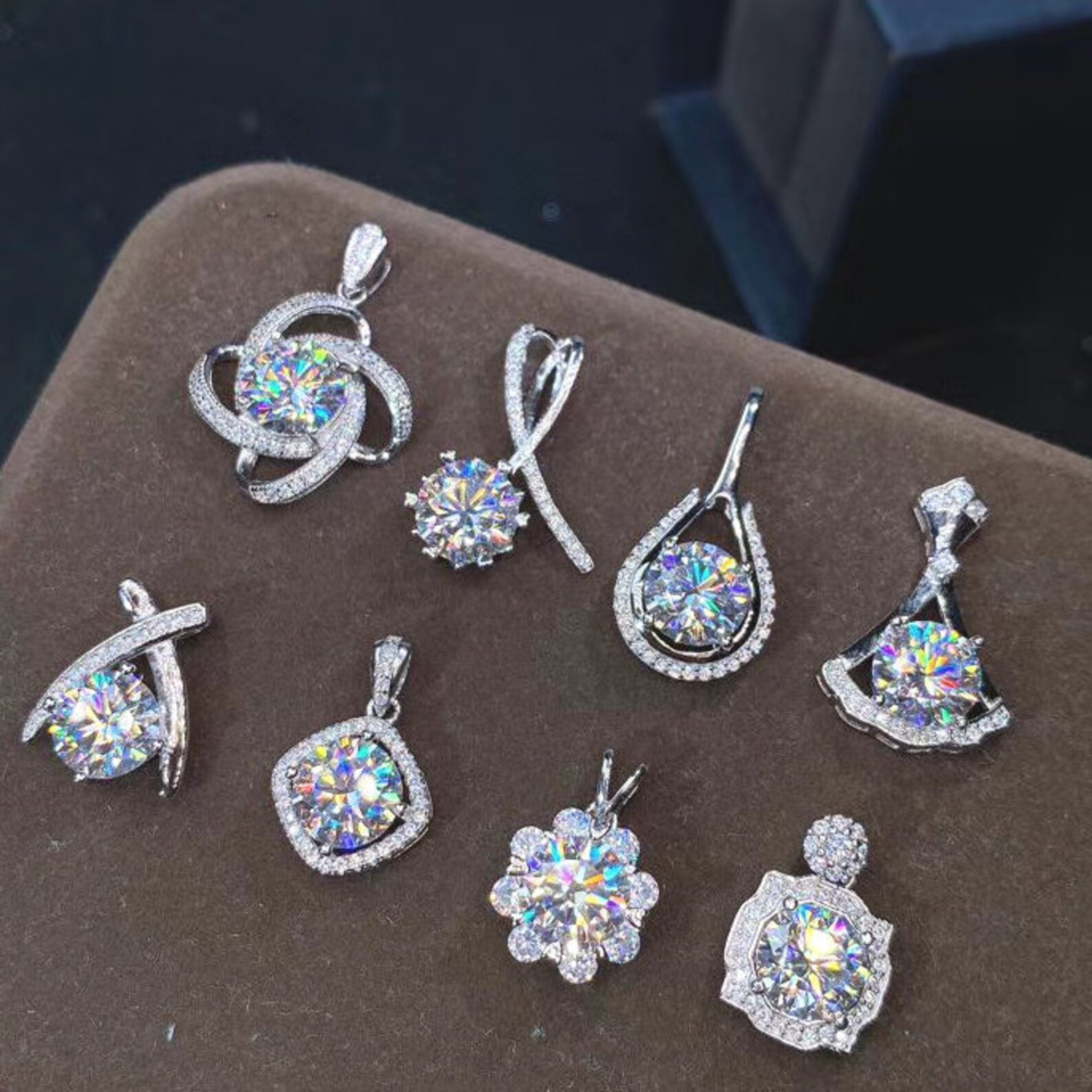 1 Carat Moissanite Pendant Necklace Multi Styles S925 | Etsy