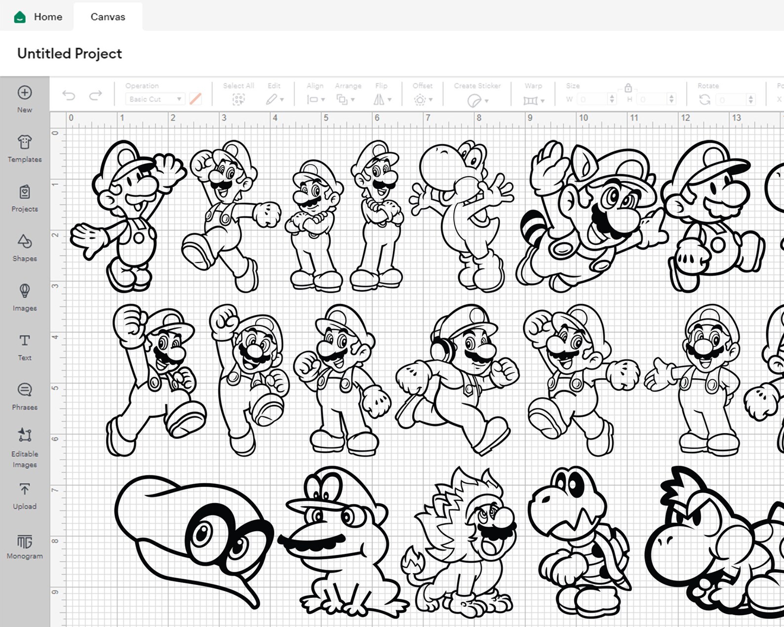 Super Mario SVG Bundle: Cricut & Cameo Cut Files + Font (digital ...