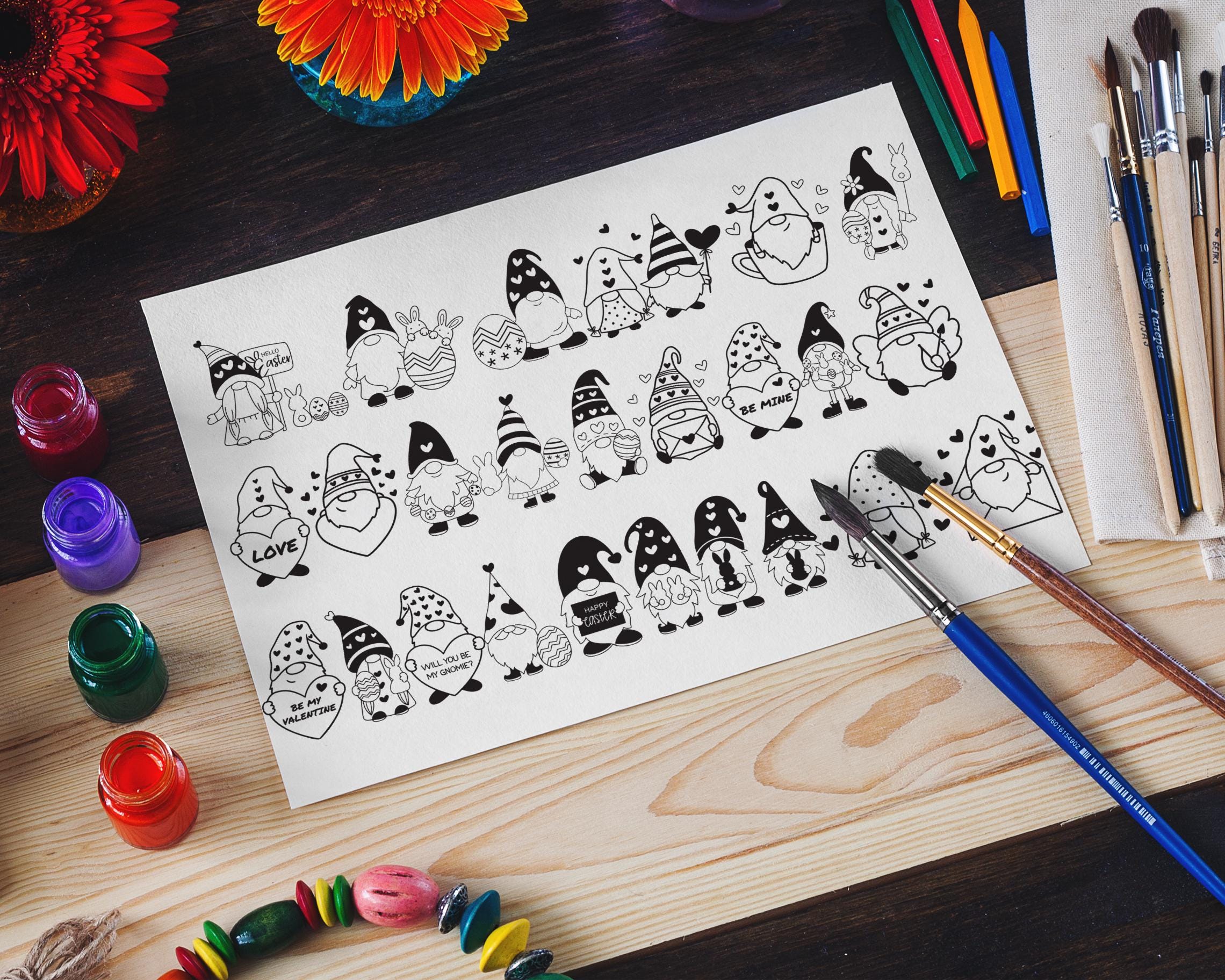 GNOME SVG BUNDLE + Font | Svg, Png, Eps, Dxf Files | Cricut, Laser Cut ...