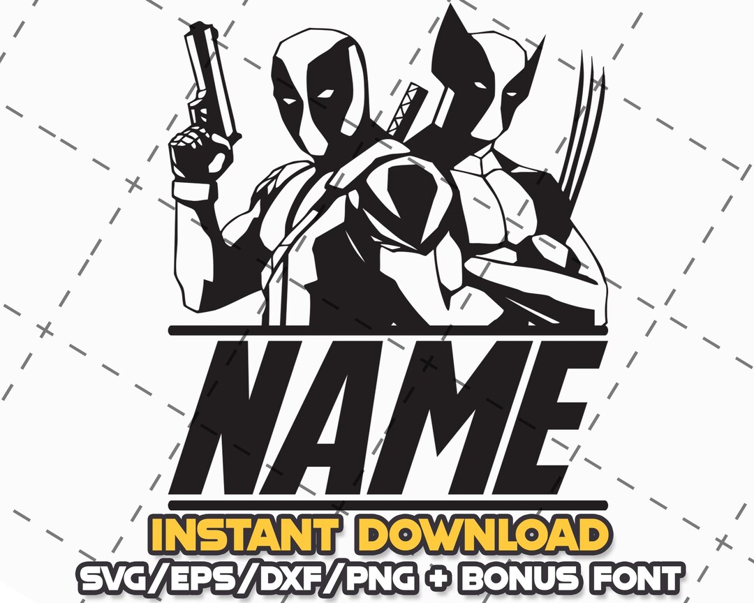 DEADPOOL SVG BUNDLE Font Svg, Png, Eps, Dxf Files Cricut, Laser Cut ...