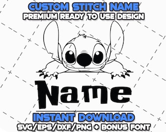 Stitch Outline SVG Bundle: Cricut & Laser Cut File (digital Download ...