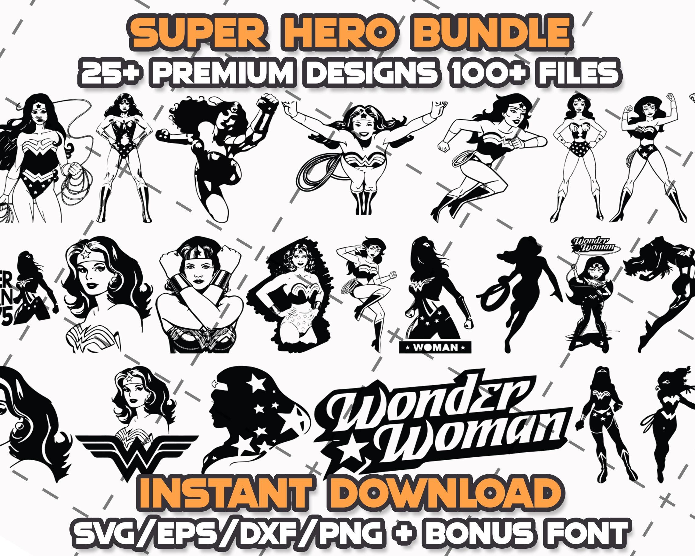 Wonder Woman SVG Bundle: Cricut & Laser Cut Files (digital Download) - Etsy