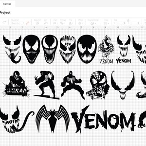 VENOM DESIGN BUNDLE + Font | Svg, Png, Eps, Dxf Files | Cricut, Laser ...