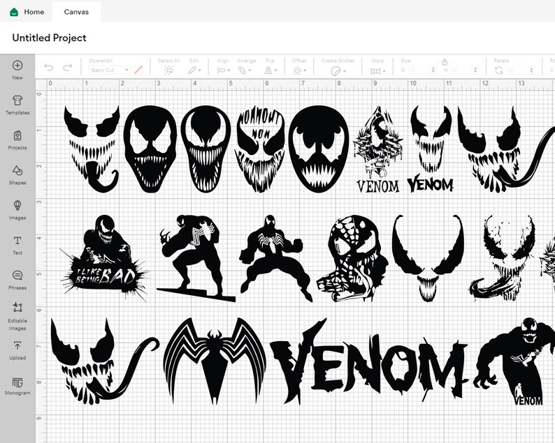 Venom Design SVG Bundle | Cricut & Laser Cut Files (digital Download ...